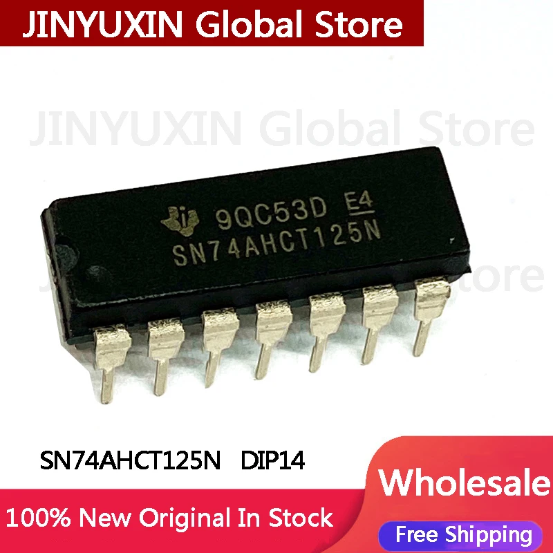 10-100Pcs-New-SN74AHCT125N-74AHCT125N-74AHCT125-Inline-DIP14-Logic-Chip ...
