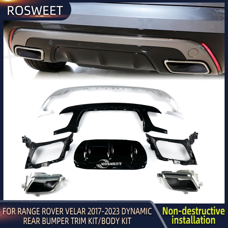 Car Rear Bumper Body Trim Kit Tail Splitter Lip For Land Rover Range ...