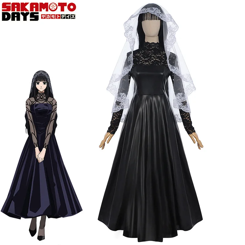 Sakamoto Daily Cos Costume Big Buddha Black Dress Lace Base Full Set of ...