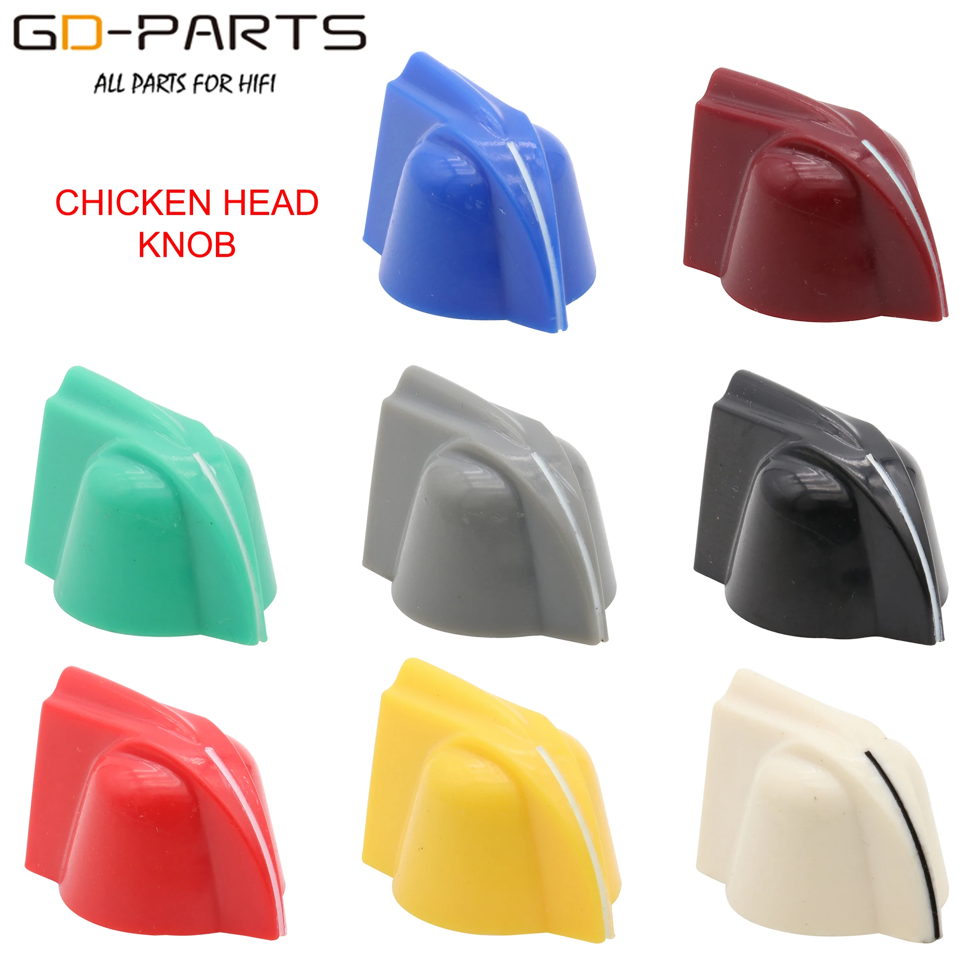 23x14mm-Plastic-Chicken-Head-Set-Pointer-Knobs-For-Guitar-BASS-AMP-Effect-Pedal-Box-Radio ...