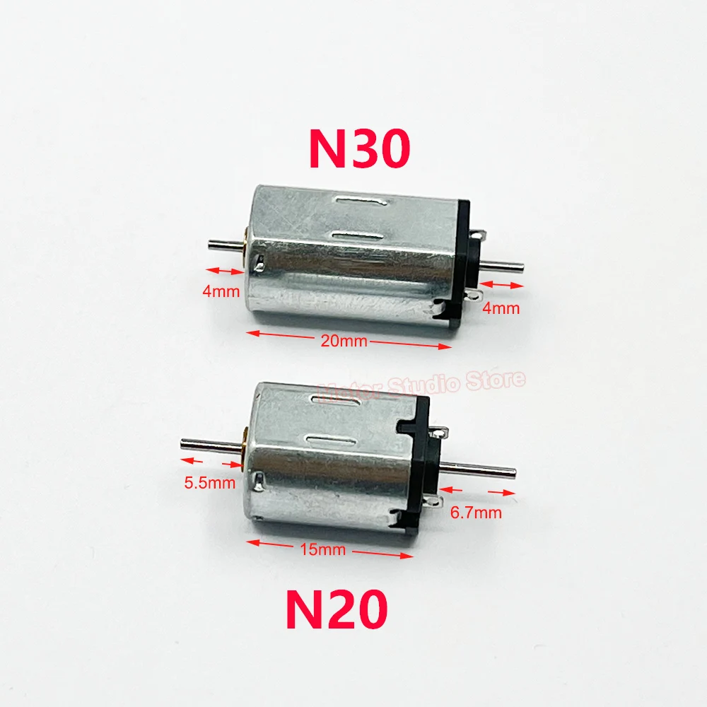 Micro N30 N20 Dual Shaft Motor DC 6V-12V High Speed Double Axis Engine ...