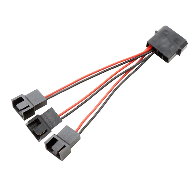 4Pin Molex to Fan Power Splitter Cable 4-Pin IDE to 3 4 4Pin Fan ...