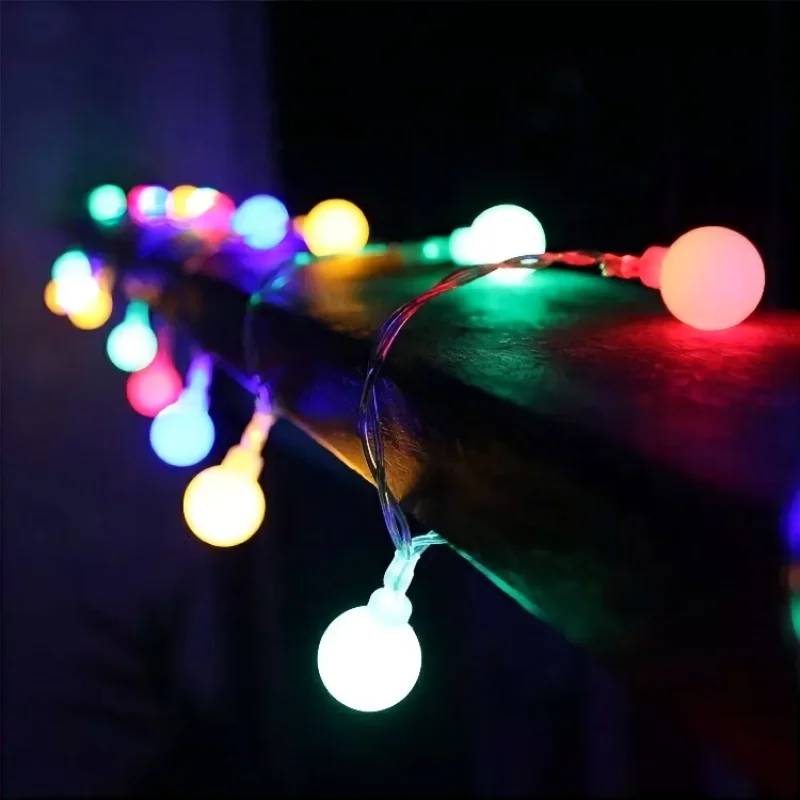 LED Solar Globe String Lights Outdoor Waterproof 8 Modes Crystal Ball ...