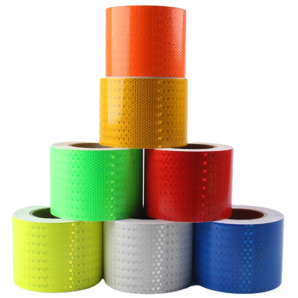 10cm-50M-Reflective-Adhesive-Tape-Waterproof-Red-White-Fluorescent ...