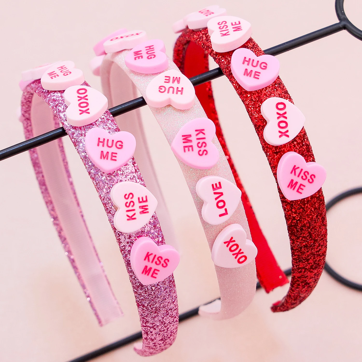 1PC Valentine's Day Headbands for Girls Korean Love Heart Hairband ...