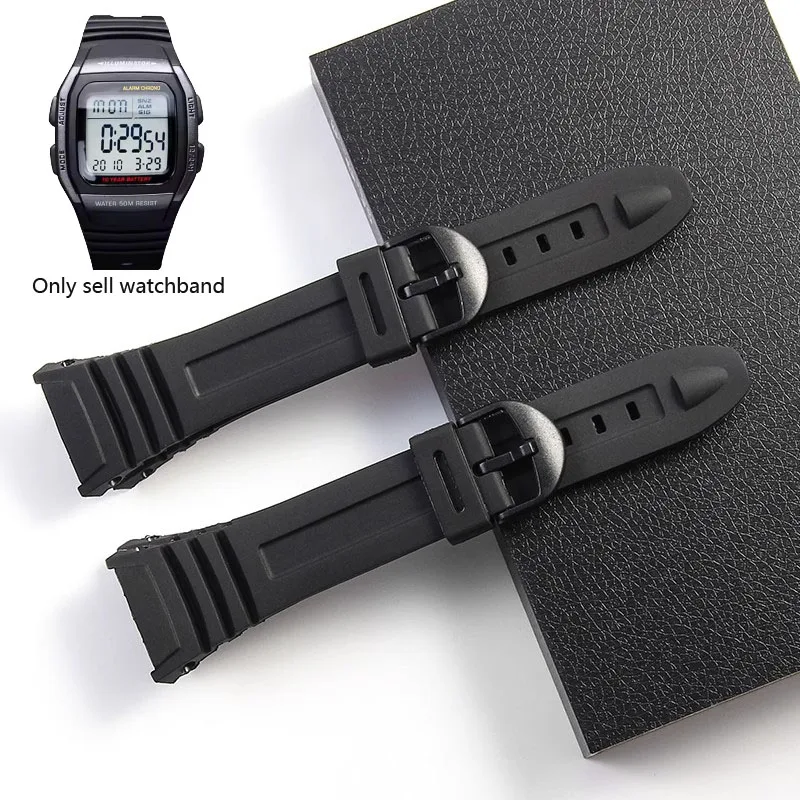 Silicone Waterproof Watchbands for Casio 3239 W-96H-1A 2A 9A Electronic ...