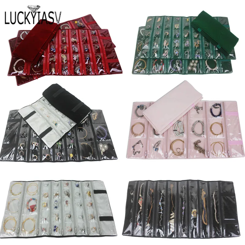 Portable-Large-Travel-Jewelry-Roll-Bag-Pendant-Necklace-Bracelet-Chain ...