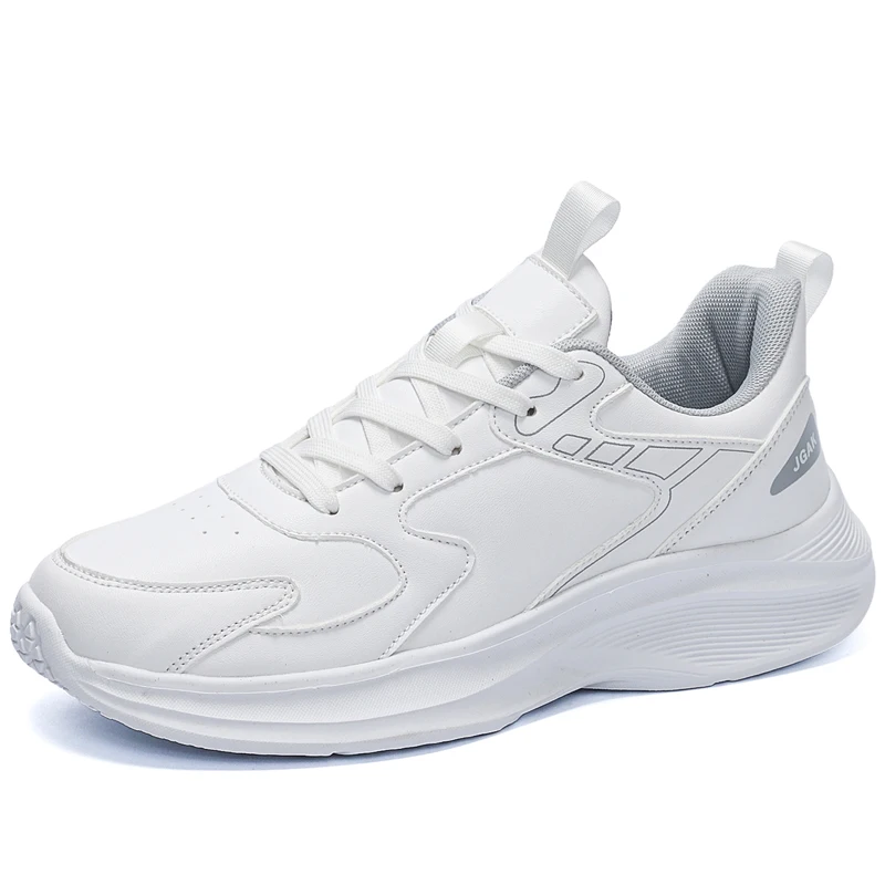 Plus-Big-Size-49-50-51-Leather-Sneakers-Sports-Men-Casual-Pure-White ...