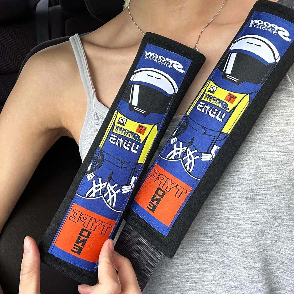 JDM-Spoon-Car-Seat-Belt-Cover-Spoon-Racing-Car-Safety-Belt-Cover-Type ...
