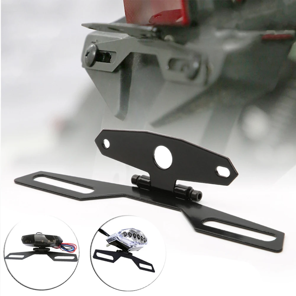 1pc-Adjustable-Folding-License-Plate-Bracket-Tail-Rear-light-Black ...