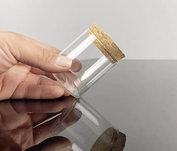 100PCS 30*40mm 15ml Cute Clear Glass Test Tube Glass Bottle Vial ...