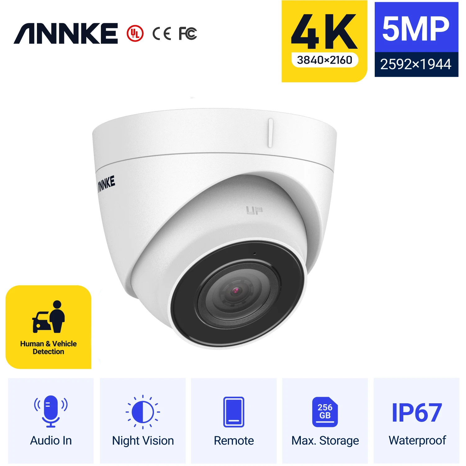ANNKE 8MP 5MP IP Camera Outdoor Indoor 4K POE Security Cameras POE ...