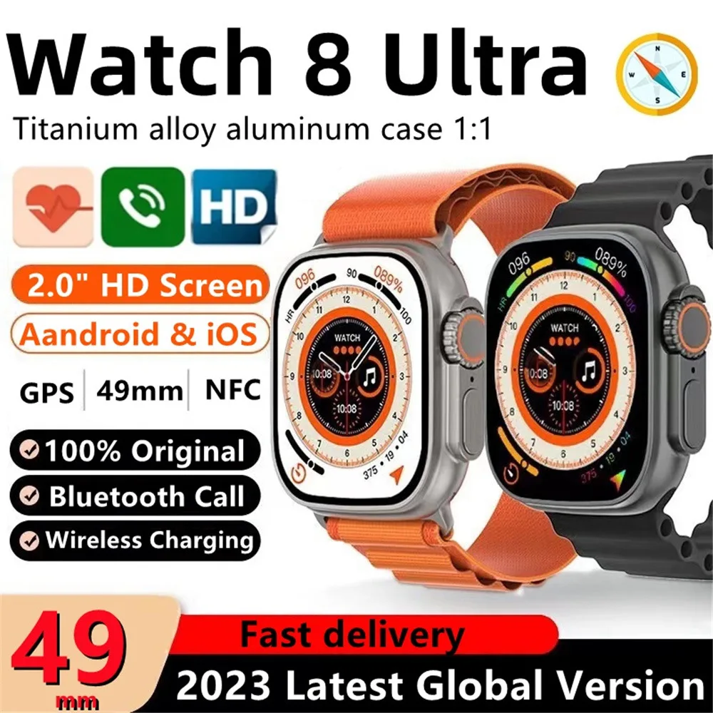 Watch8ultra SmartWatch Bluetooth Call Heart Rate Blood Pressure ...