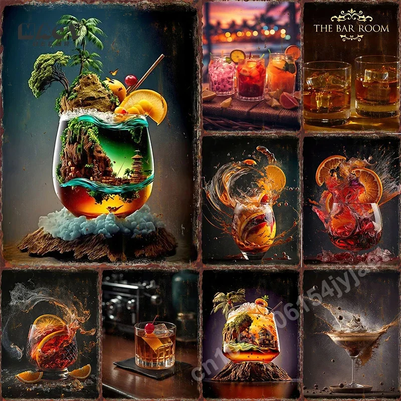 Cocktail-Negroni-Metal-Cartaz-Bar-Club-Sign-Churrasco-Compras-Bebidas ...