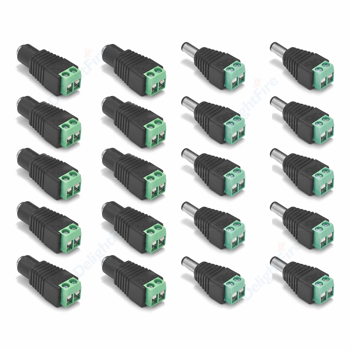 3-100pcs Female Male Dc Connectors 5.5mm*2.1mm Dc Jack 5v 12v Dc Power ...
