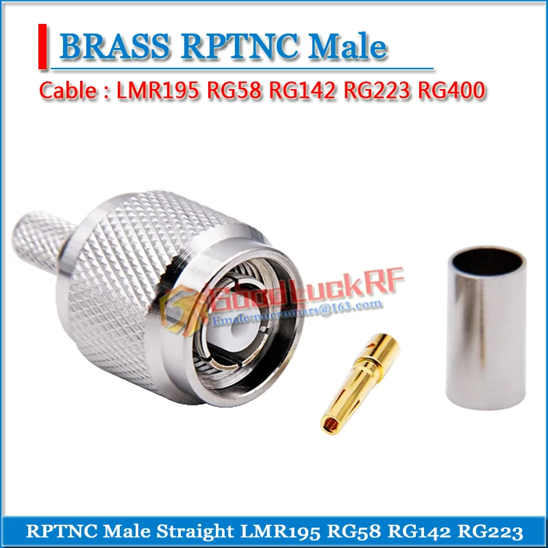 RP-TNC RPTNC RP TNC Male Crimp for LMR195 RG58 RG142 RG223 RG400 Cable ...