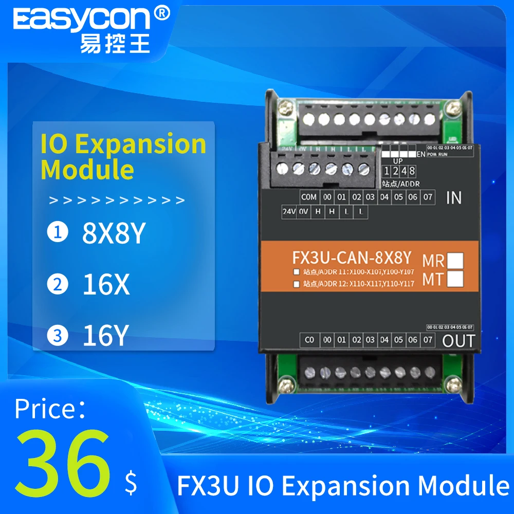 Easycon Fx3u Plc Dedicated 8 In 8 Out 16 In 16 Out Io Digital Expansion ...