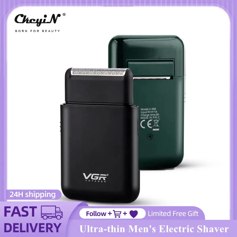 Ultra-thin Men's Electric Shaver Mini Beard Trimmer Cordless ...
