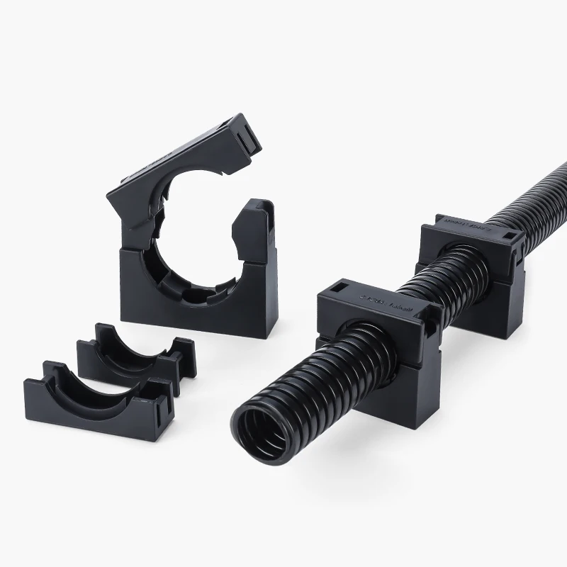 Corrugated-Pipe-Fixing-Seat-AD10-Conduit-Clamps-Brackets-Nylon-Tube ...