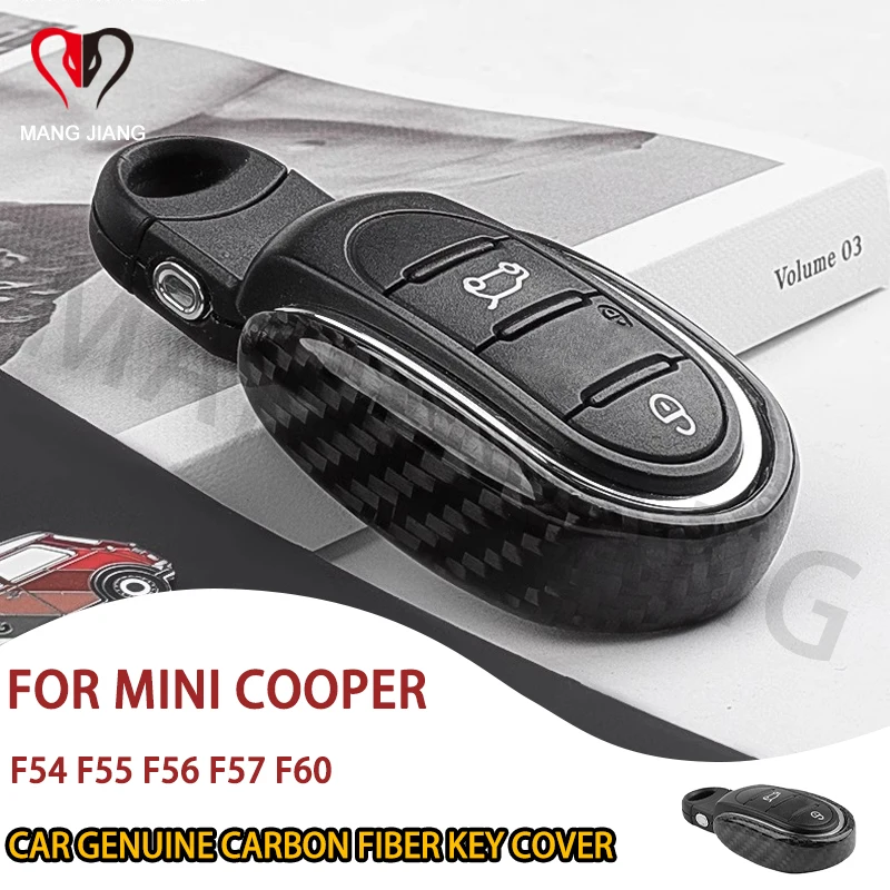 Car Carbon Fiber Car Keycase Cover Key Chain For Mini Cooper F54 F55 ...