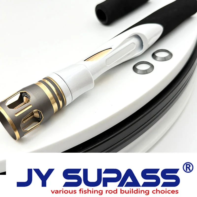 JY SUPASS YSS shiny white reel seat custom Fishing Rod Building Reel ...