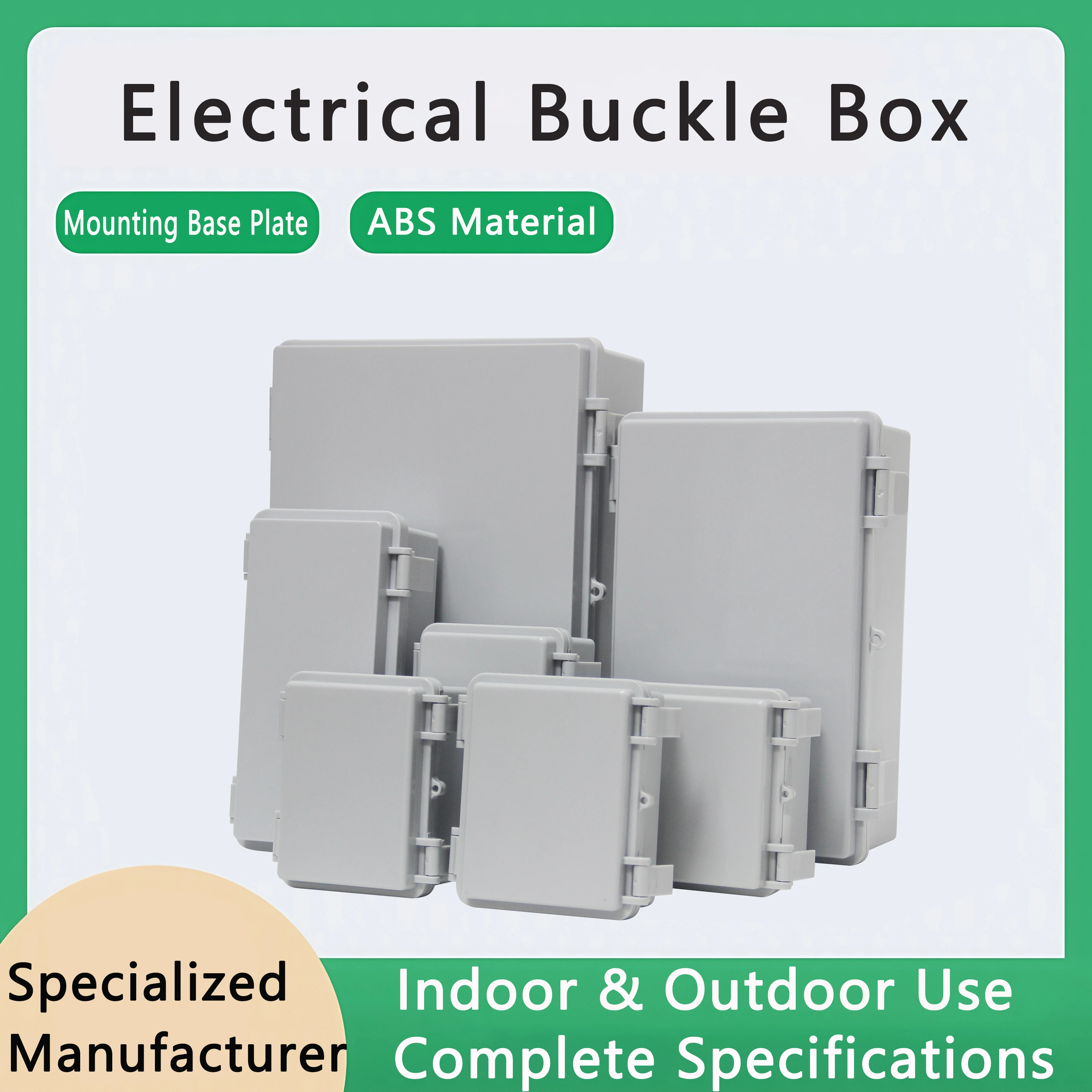 IP66 Waterproof Gray Cover Enclosure Power Junction Box with Buckle ABS ...