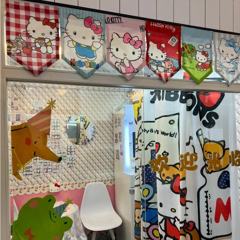 Hello-Kitty-Triangle-Flag-Curtain-Home-Children-s-Room-Kitchen-Bedroom ...