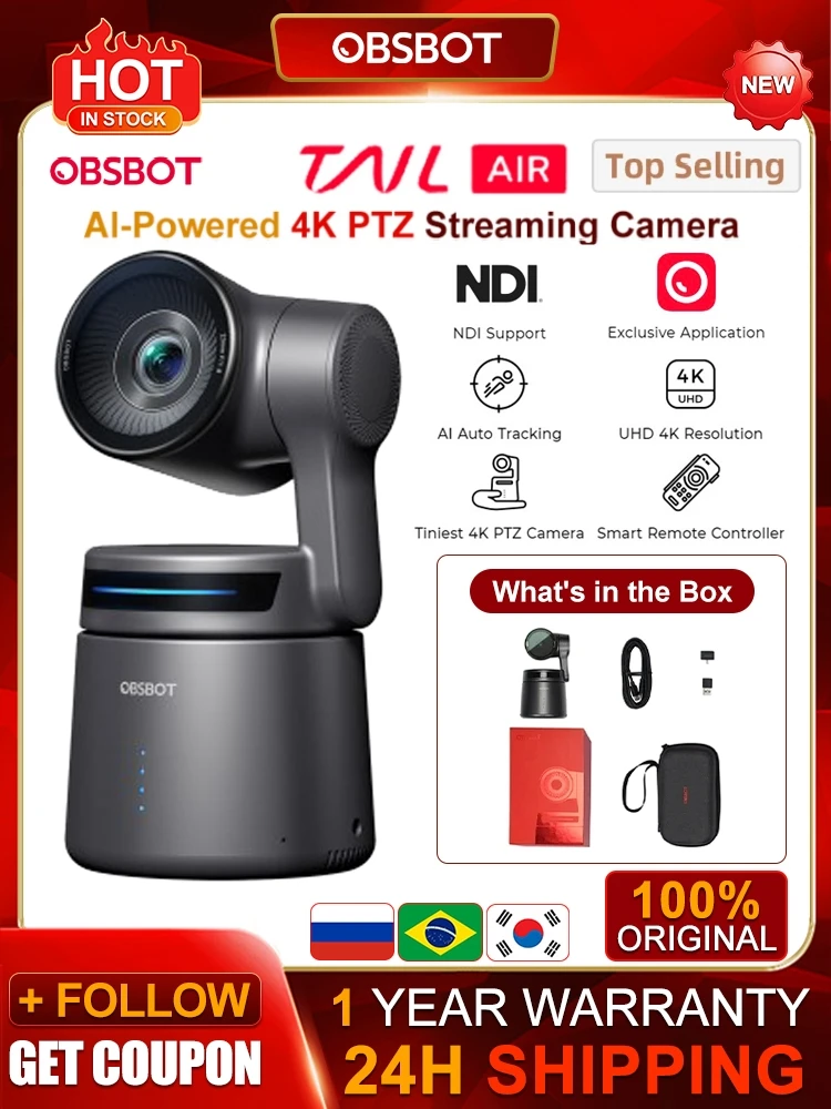 OBSBOT-Tail-Air-NDI-Streaming-Camera-4K-AI-Tracking-PTZ-Camera-with-APP ...
