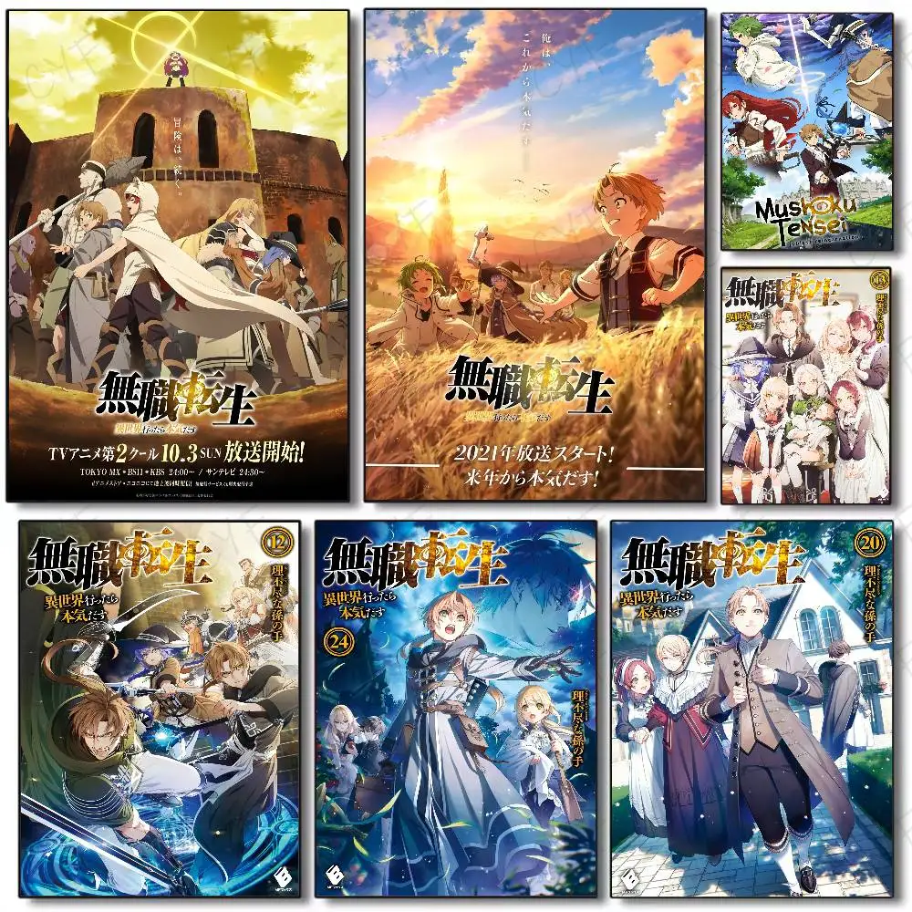 Anime M-Mushoku Tensei Jobless Reincarnation Poster Waterproof Movie ...
