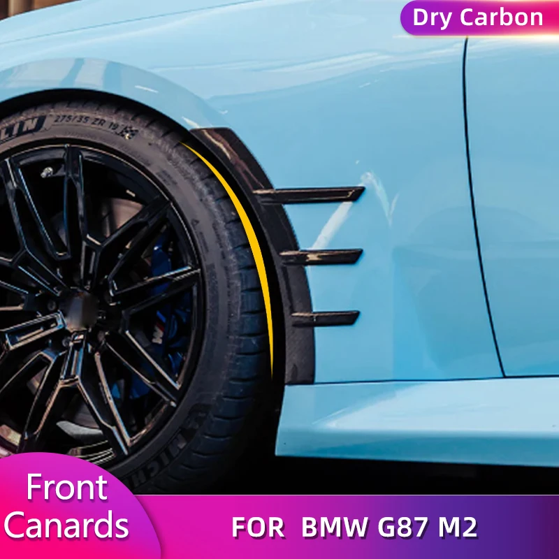 Dry-Carbon-Fiber-Front-Bumper-Fender-Arch-Trim-Set-Canards-for-BMW-M2 ...