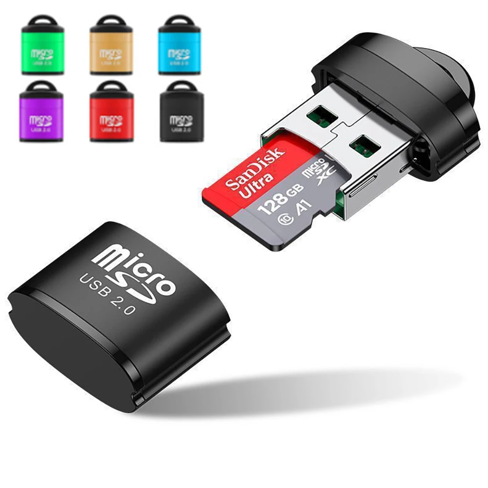 USB 마이크로 SD/TF 카드 리더, USB 2.0, 미니 휴대폰 메모리 카드 리더, 고속 USB 어댑터, 노트북 액세서리| | - AliExpress