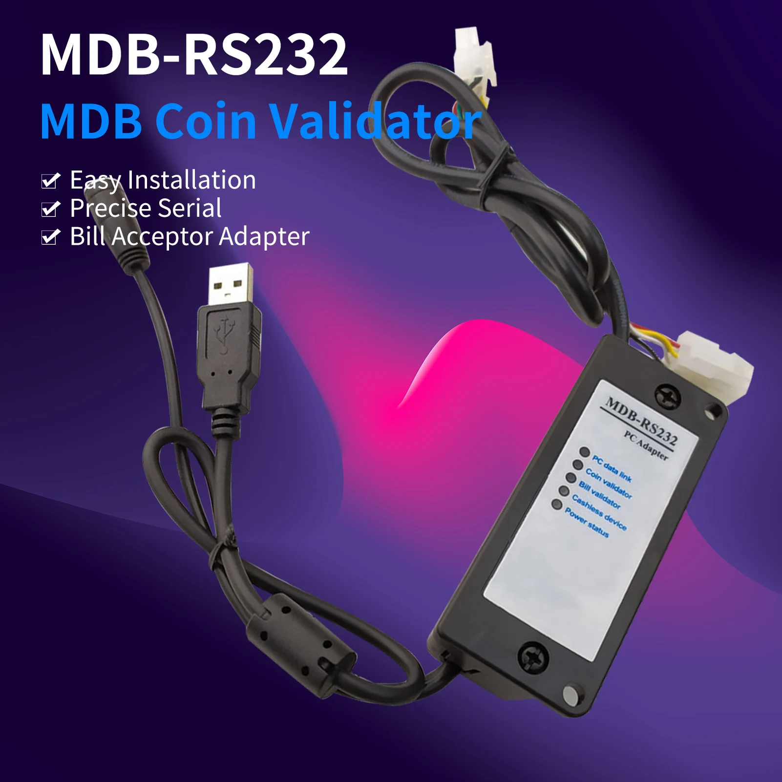 USB-Version-MDB-RS232-Device-to-Convert-the-MDB-Coin-Validator-Data-to ...