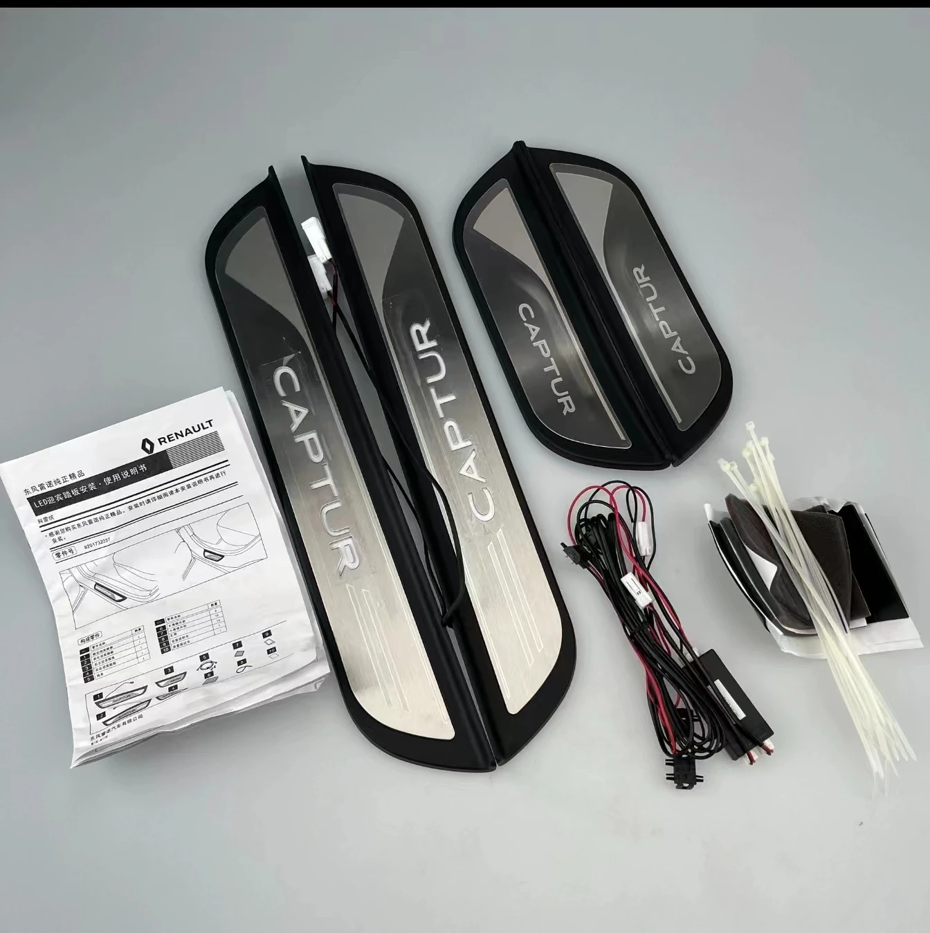 Car-Stainless-Steel-Door-Sill-Scuff-Plate-For-Renault-Captur-2021-2024 ...