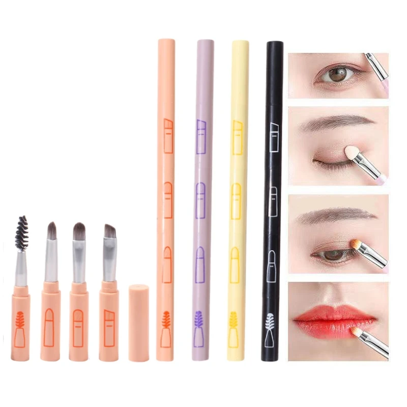 4 IN 1 Multifunctional Makeup Brushes Set Makeup Gadget Detachable Lip ...