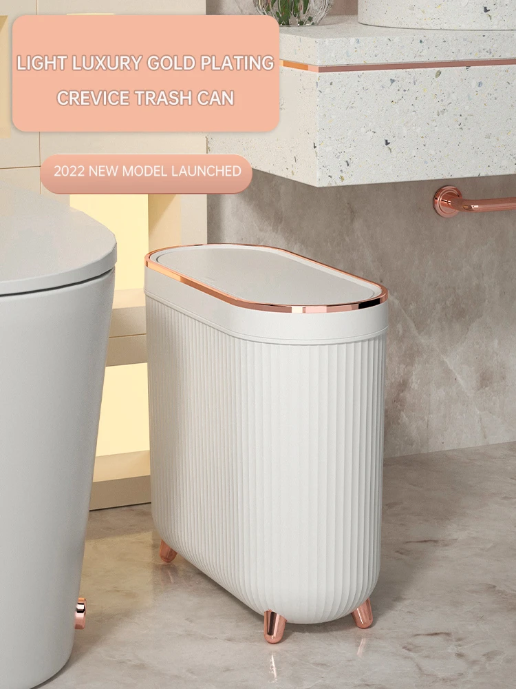 Luxus 12l Mülleimer mit Deckel presse Typ Haushalt schmale Mülltonne ...