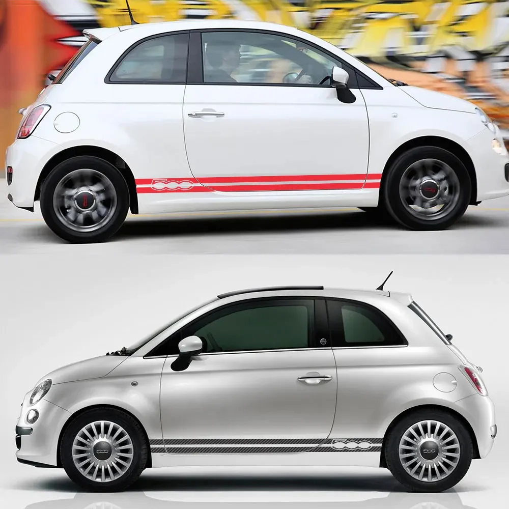 2PCS-Italian-Flag-Auto-Vinyl-PVC-Decals-For-Fiat-500-Abarth-Car-Door ...