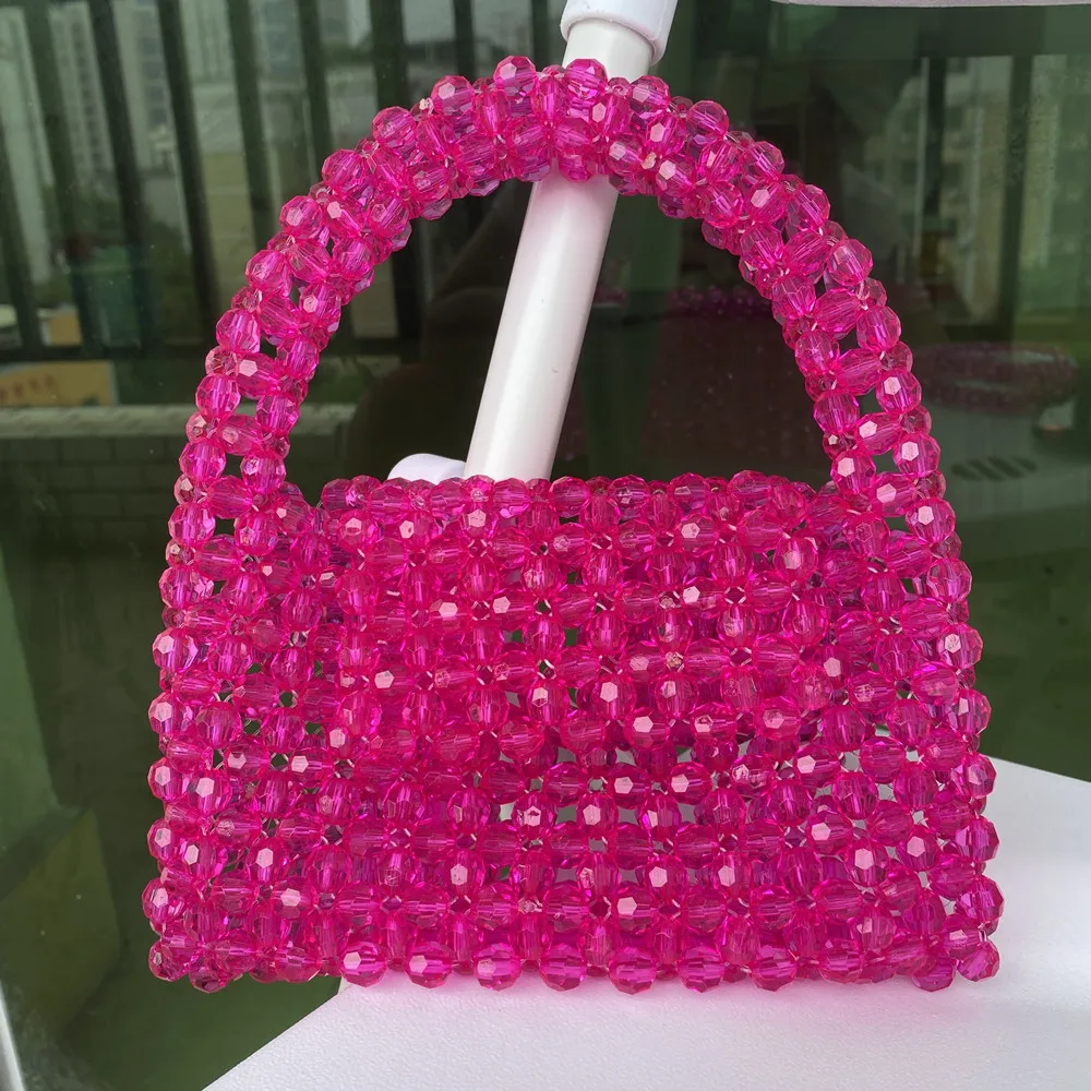 Handmade-Bead-Bag-Long-Chain-Hand-Woven-Celebrity-Handbags-Unique ...