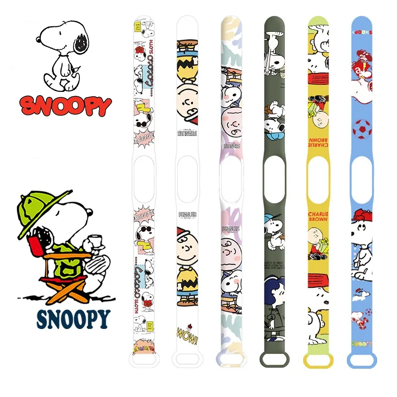 Snoopy-Strap-for-Xiaomi-Mi-Band-3-4-5-6-7-Cartoon-Animation-Watch ...