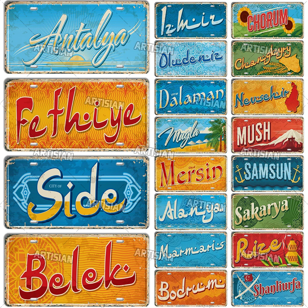 Artisian-TURKEY-Landmark-License-Plate-Turkiye-City-Decorative-Vehicle ...