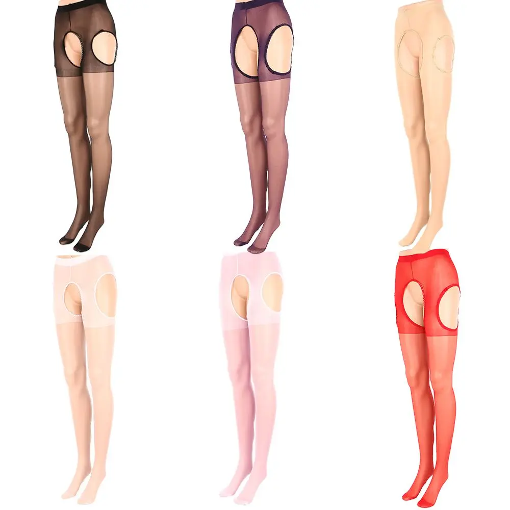 Silk-Tights-Stockings-Seamless-Sheer-Pantyhose-Open-Crotch-Stockings-Crotchless-Tights-Stretchy ...