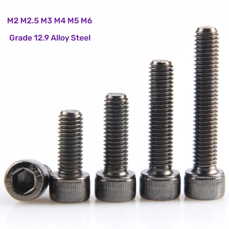 5/10pcs M2 M2.5 M3 M4 M5 M6 DIN912 Hexagon Hex Socket Head Screw Grade ...