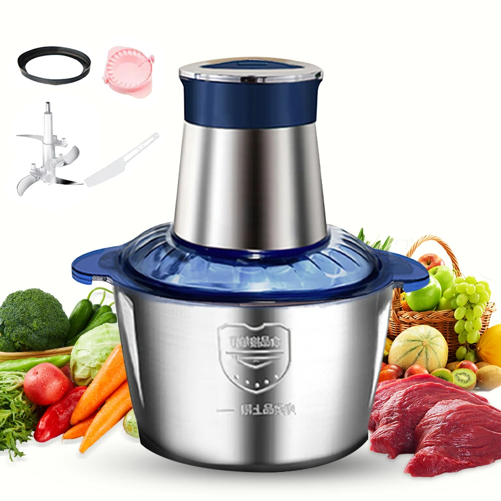 Electric-Meat-Grinders-2L-3L-Food-Crusher-Stainless-Steel ...