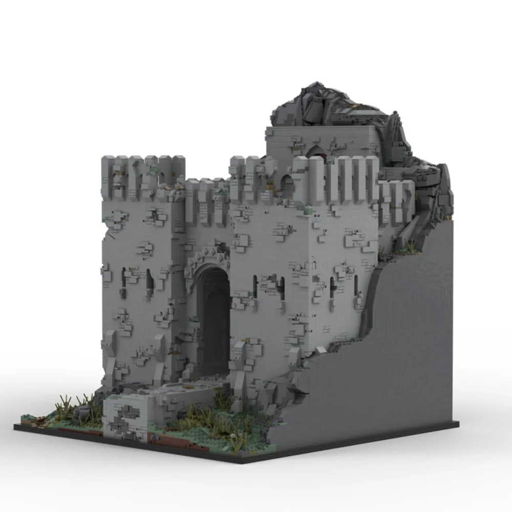 Große MOC Medieval Finwër Burg Modulare Gebäude Block Set Architektur ...