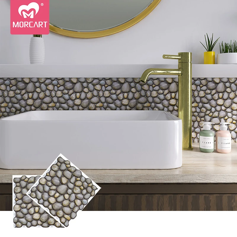 MORCART Tile stickers peel and stick tile Kitchen adhesive tiles Wall ...
