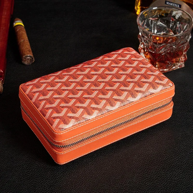 Cigar-Case-Portable-Travel-Leather-3-4-Slots-Humidor-Box-Smoking ...