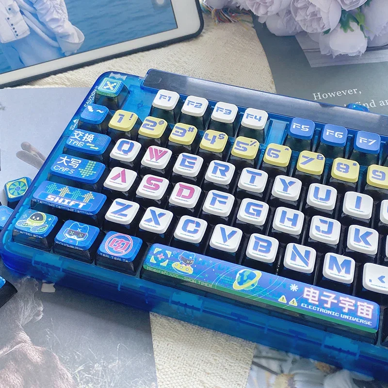 ECHOME-Electronic-Universe-Theme-Keycap-PBT-Translucent-Pudding ...