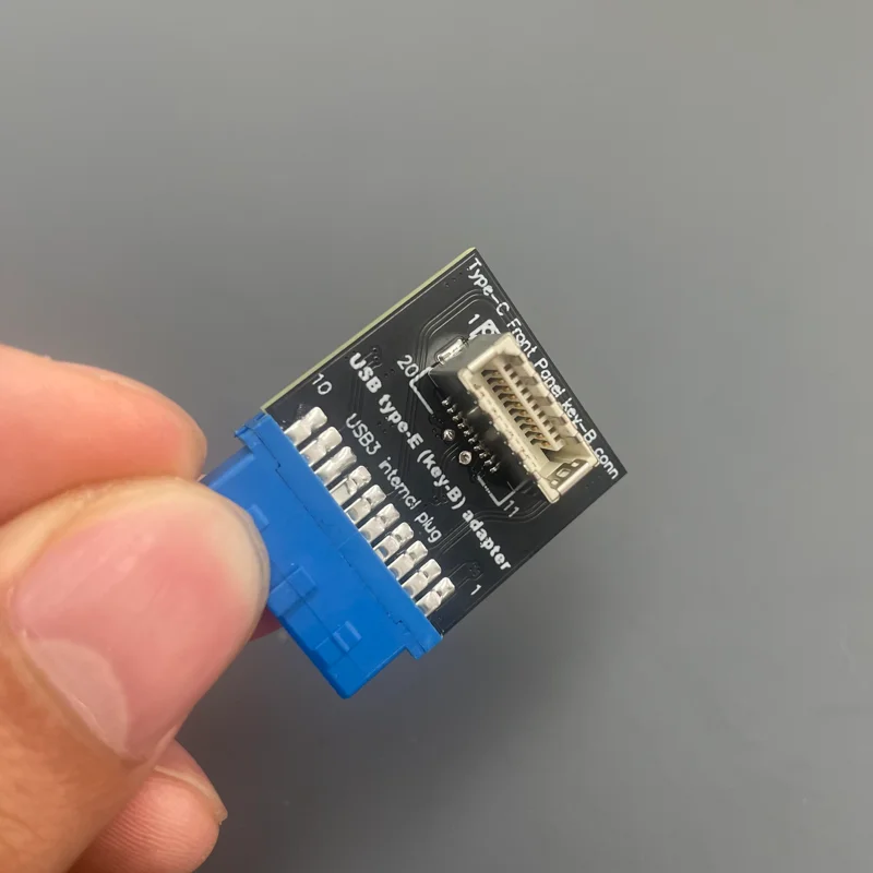 US$ 11.14 - USB 3.0 19PIN to TYPE-E Adapter Card Type-C Front Panel Key ...