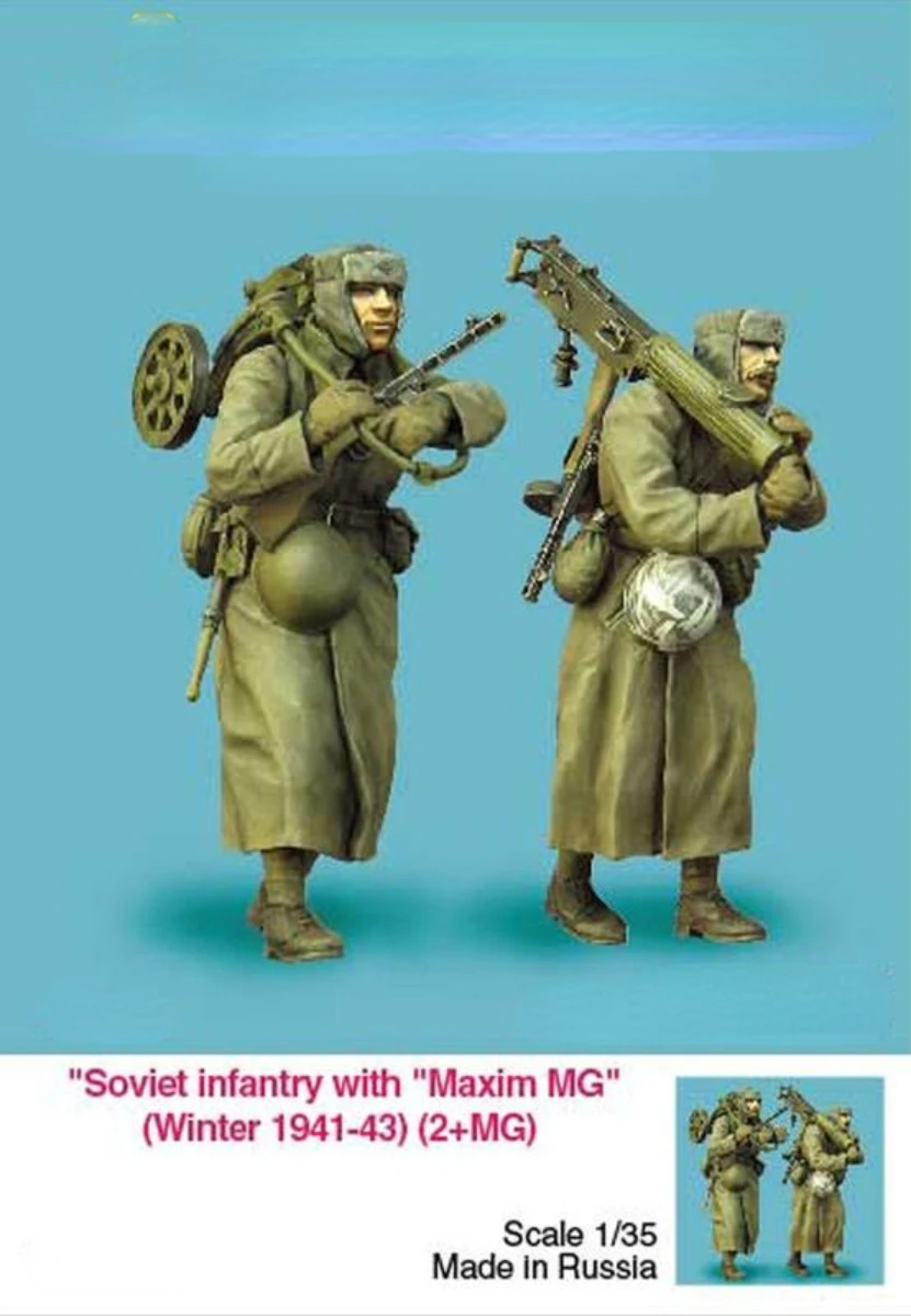 1-35-Scale-Die-Cast-Resin-Figure-Model-Assembly-Kit-Soviet-Maxim-Heavy ...