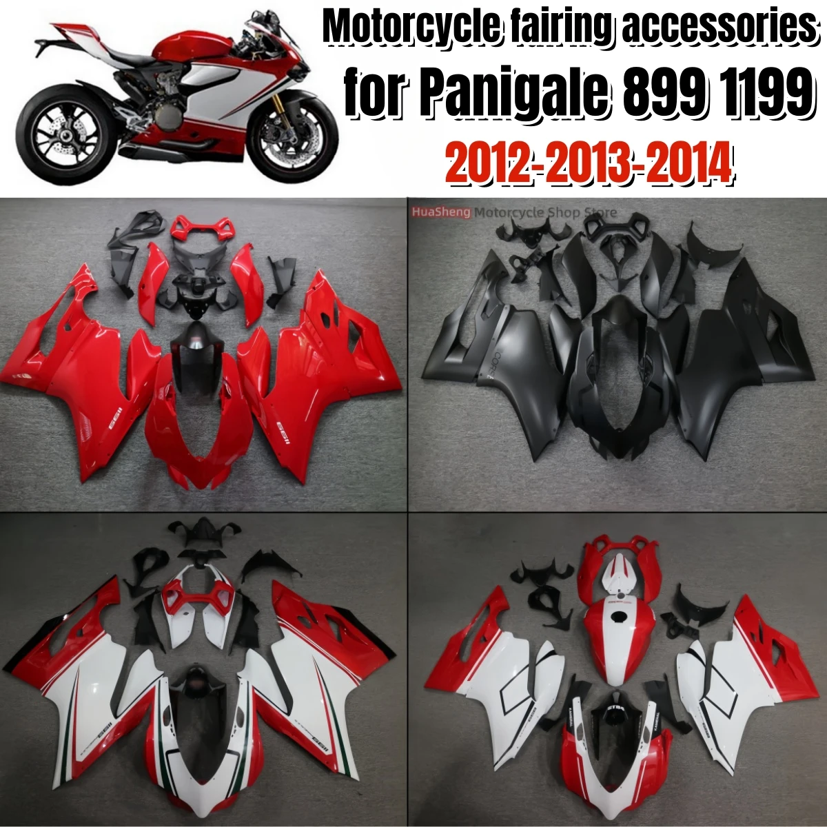 Motorcycle-shell-fairing-kit-for-Ducati-Panigale-899-1199-abs-injection ...
