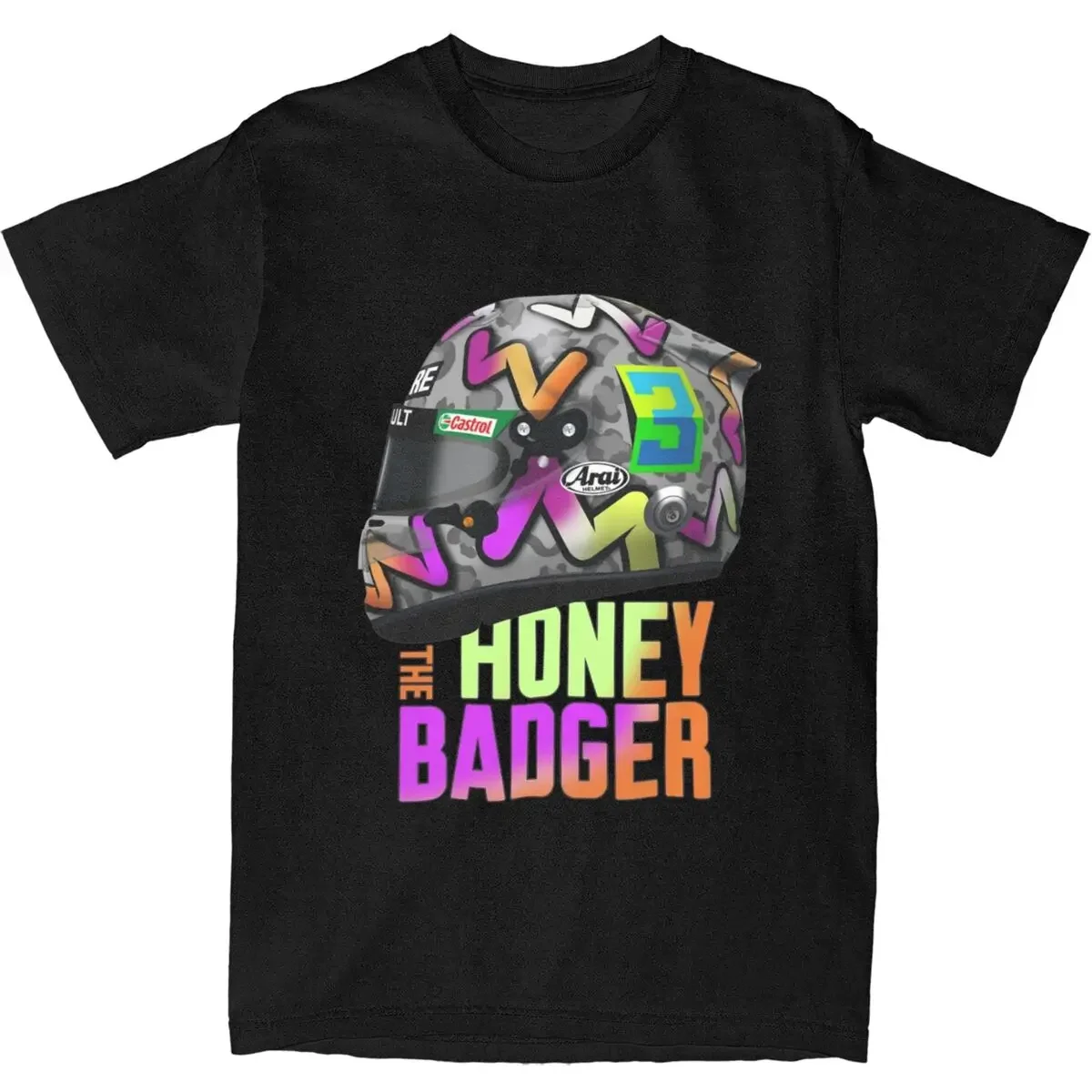 Daniel-Ricciardo-Helmet-Merchandise-T-Shirt-Men-Women-Honey-Badger-F1 ...